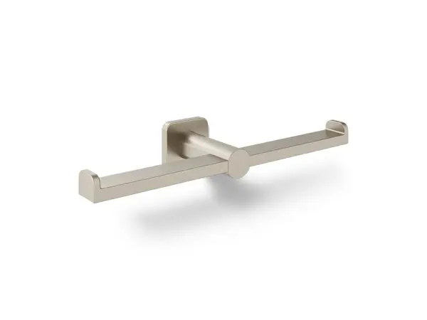KOHLER Parallel Double Toilet Paper Holder - Vibrant Brushed Nickel