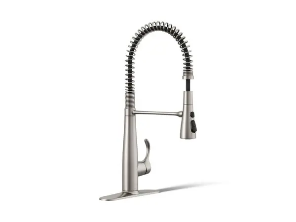 KOHLER Simplice Semi-professional Kitchen Sink Faucet With Three-function Sprayhead - One-color