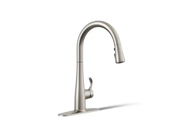 KOHLER Simplice Touchless Pull-down Kitchen Sink Faucet With Three-function Sprayhead - One-color
