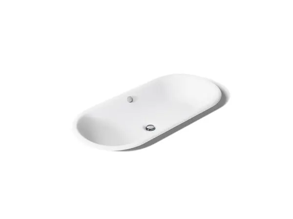 KOHLER Iron Plains 33" Oval Drop-in/undermount/vessel Bathroom Sink With White Painted Underside - One-color