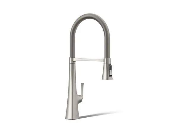KOHLER Graze Semi-professional Kitchen Sink Faucet With Three-function Sprayhead - One-color