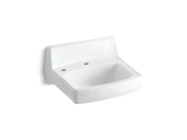 KOHLER Greenwich 20-3/4" X 18-1/4" Wall-mount/concealed Arm Carrier Bathroom Sink With Single Faucet Hole And Left-hand Soap Dispenser Hole - One-color