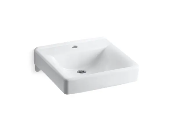 KOHLER Soho 20" X 18" Wall-mount/concealed Arm Carrier Bathroom Sink With Single Faucet Hole - One-color