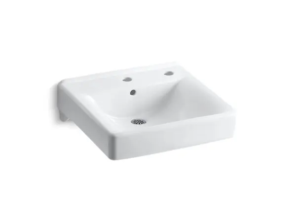 KOHLER Soho 20" X 18" Wall-mount/concealed Arm Carrier Bathroom Sink Right-hand Soap Dispenser Hole - One-color