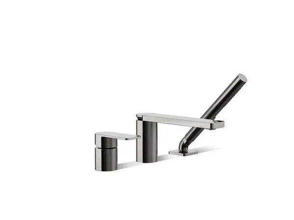 KOHLER Parallel Deck-mount Bath Faucet With Handshower - Vibrant Titanium