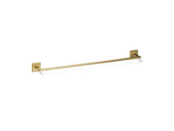 KOHLER Square 24" Towel Bar - Vibrant Brushed Moderne Brass
