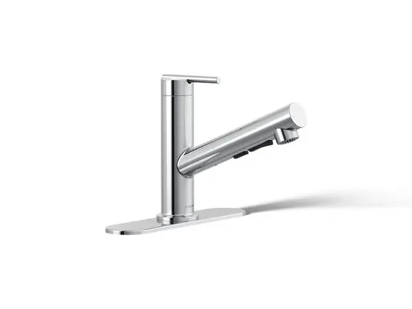 KOHLER Crue Pull-out Kitchen Sink Faucet With Three-function Sprayhead - One-color