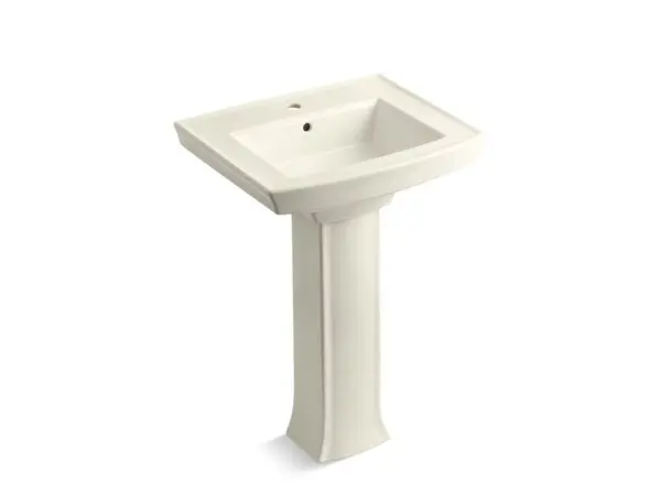 KOHLER Archer 24" Rectangular Pedestal Bathroom Sink - One-color