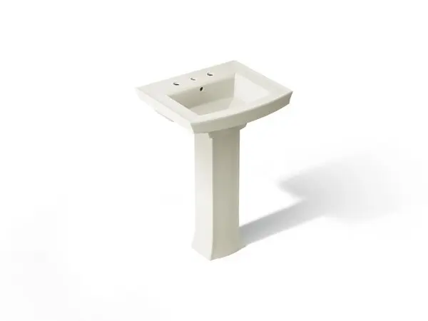KOHLER Archer 24" Rectangular Pedestal Bathroom Sink - One-color