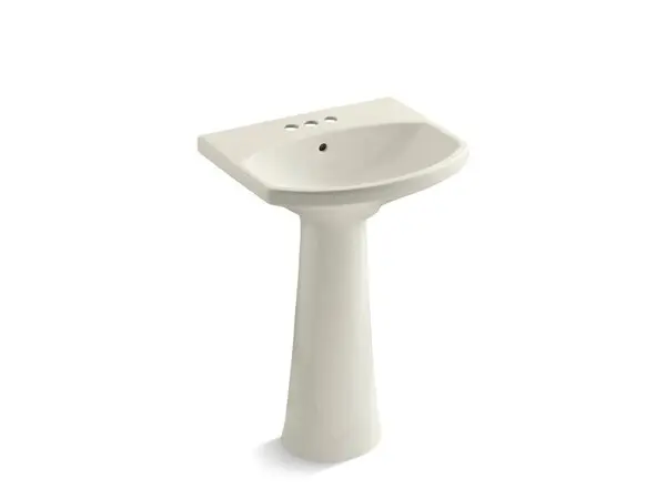 KOHLER Cimarron 22-3/4" Rectangular Pedestal Bathroom Sink - One-color