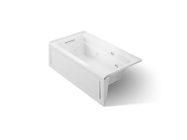 KOHLER Archer 60" X 32" Alcove Whirlpool Bath With Bask Heated Surface, Alcove Left Drain - One-color