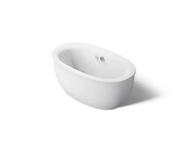 KOHLER Sunstruck 60-1/2" X 34-1/2" Freestanding Heated Bubblemassage Air Bath With Fluted Shroud - One-color