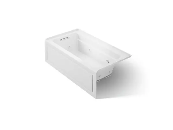 KOHLER Archer 60" X 32" Alcove Heated Whirlpool Bath, Left Drain - One-color