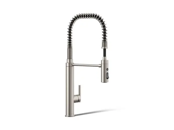 KOHLER Purist Semi-professional Kitchen Sink Faucet With Three-function Sprayhead - One-color