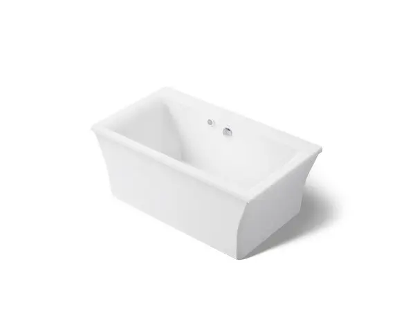 KOHLER Stargaze 60-1/4" X 34-1/4" Freestanding Bath With Bask Heated Surface And Fluted Shroud - One-color