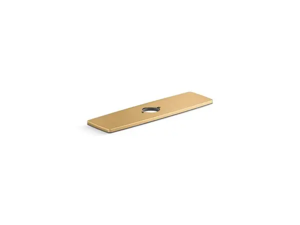 KOHLER Riff Three-hole Kitchen Faucet Escutcheon - Vibrant Brushed Moderne Brass