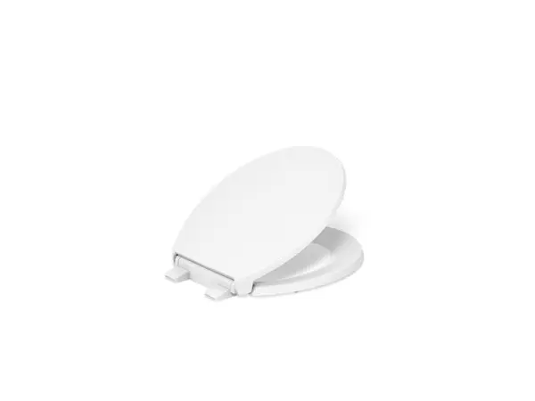 KOHLER Border Readylatch Quiet-close Round-front Toilet Seat With Antimicrobial Agent - White