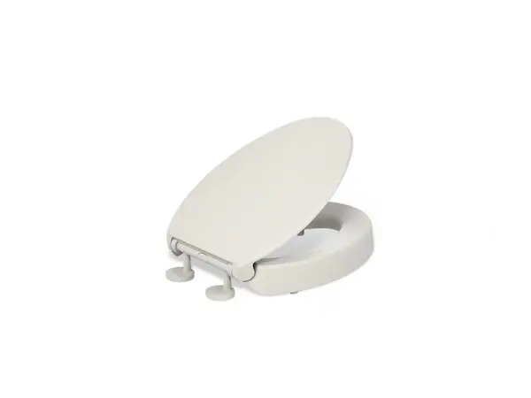 KOHLER Hyten Elevated Quiet-close Elongated Toilet Seat - Almond