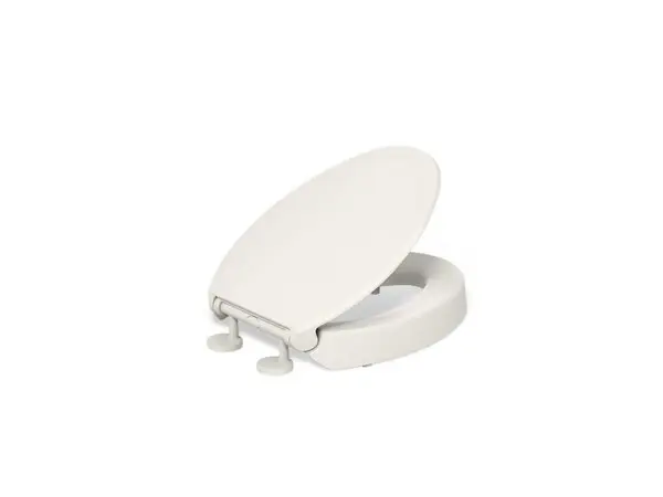 KOHLER Hyten Elevated Quiet-close Elongated Toilet Seat - Biscuit