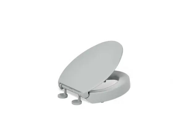 KOHLER Hyten Elevated Quiet-close Elongated Toilet Seat - Ice Grey