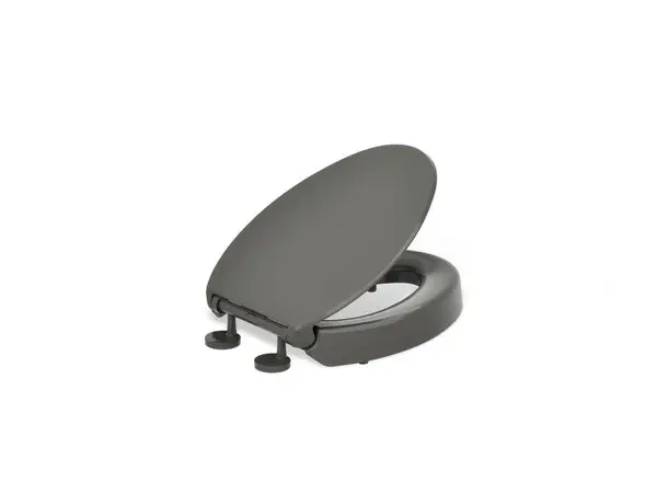 KOHLER Hyten Elevated Quiet-close Elongated Toilet Seat - Thunder Grey