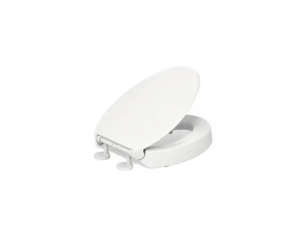 KOHLER Hyten Elevated Quiet-close Elongated Toilet Seat - White