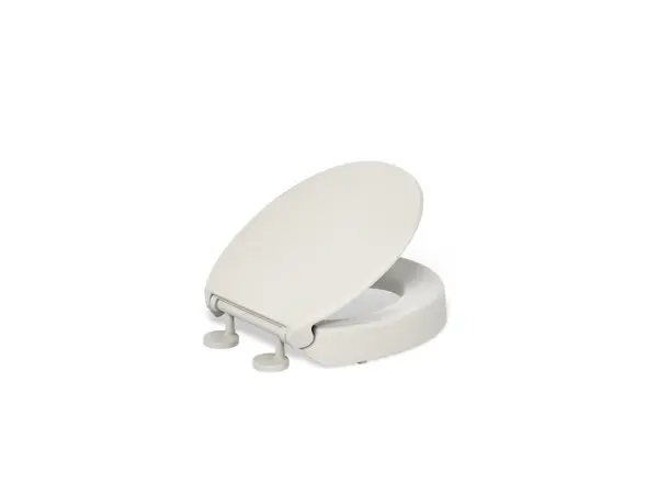 KOHLER Hyten Elevated Quiet-close Round-front Toilet Seat - Almond