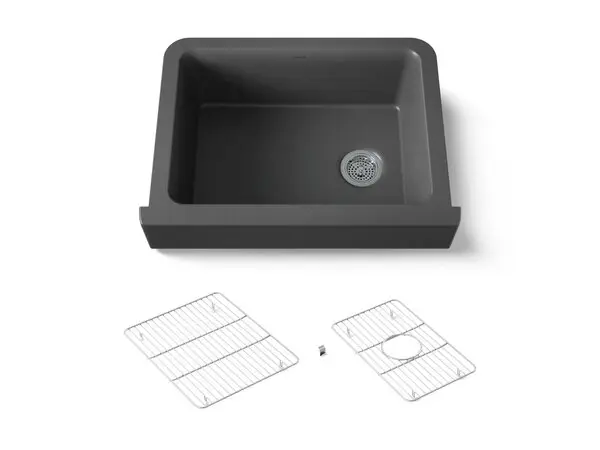 KOHLER Cairn 29-3/4" Undermount Single-bowl Farmhouse Kitchen Sink With Short Apron - One-color