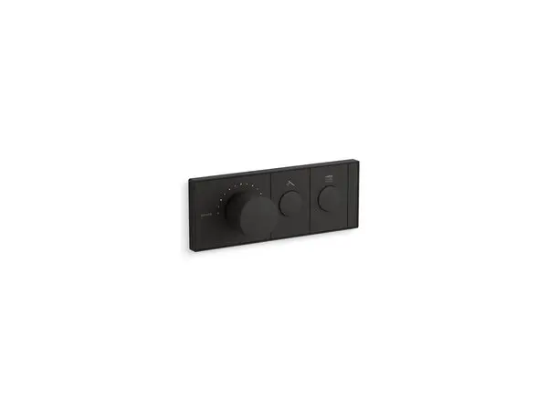 KOHLER Anthem Two-outlet Recessed Mechanical Thermostatic Valve Control - Matte Black