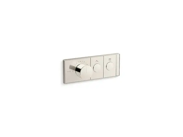 KOHLER Anthem Two-outlet Recessed Mechanical Thermostatic Valve Control - Vibrant Polished Nickel