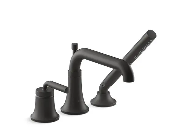 KOHLER Tone Deck-mount Bath Faucet With Handshower - Matte Black