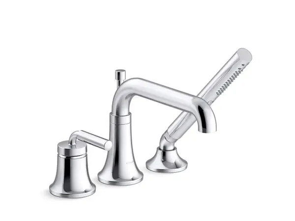 KOHLER Tone Deck-mount Bath Faucet With Handshower - Polished Chrome