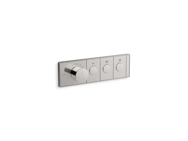 KOHLER Anthem Three-outlet Recessed Mechanical Thermostatic Valve Control - Vibrant Titanium