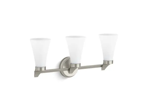 KOHLER Simplice Three-light Sconce - Brushed Nickel
