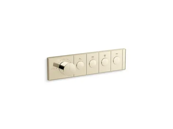 KOHLER Anthem Four-outlet Recessed Mechanical Thermostatic Valve Control - Vibrant French Gold