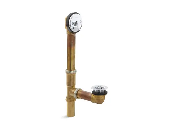 KOHLER Swiftflo 1-1/2" Adjustable Drain, 17-gauge Brass, For 14" To 16" Baths - One-color