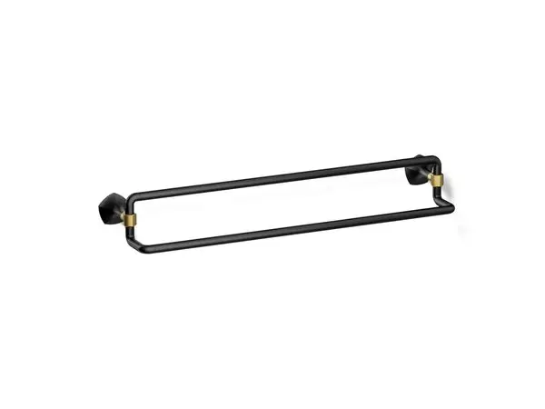 KOHLER Occasion 24" Double Towel Bar - Matte Black With Brushed Moderne Brass