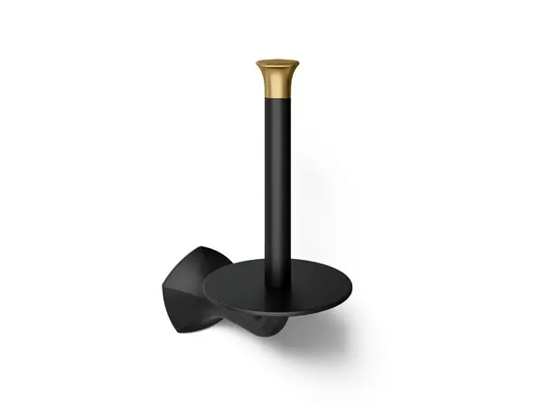 KOHLER Occasion Vertical Toilet Paper Holder - Matte Black With Brushed Moderne Brass