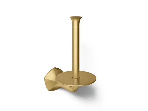 KOHLER Occasion Vertical Toilet Paper Holder - Vibrant Brushed Moderne Brass