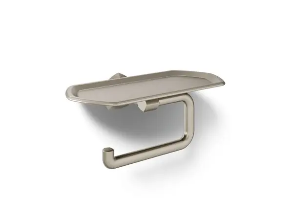 KOHLER Occasion Toilet Paper Holder With Tray - Vibrant Brushed Nickel