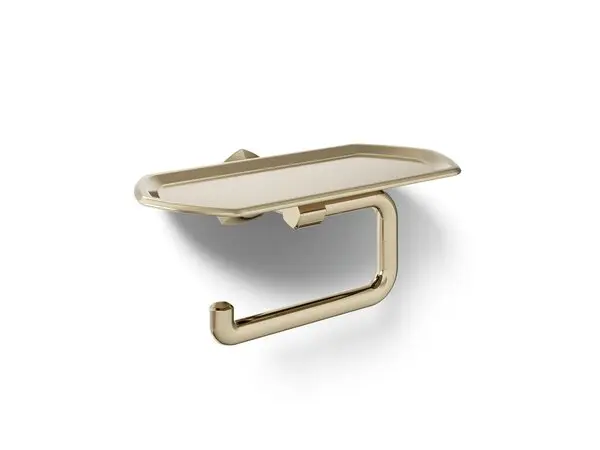 KOHLER Occasion Toilet Paper Holder With Tray - Vibrant French Gold
