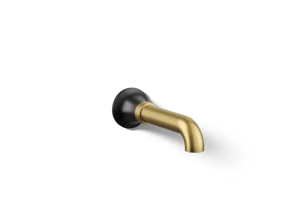 KOHLER Tone Wall-mount Bath Spout - Matte Black With Brushed Moderne Brass