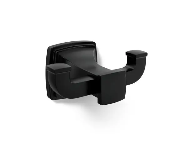 KOHLER Riff Double Robe Hook - Matte Black