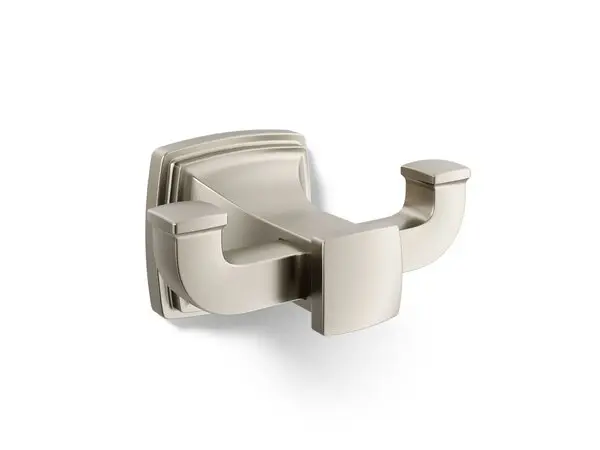 KOHLER Riff Double Robe Hook - Vibrant Brushed Nickel