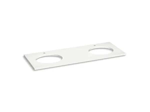KOHLER Silestone Quartz 61" Vanity Top With Double Oval Cutouts - Miami White