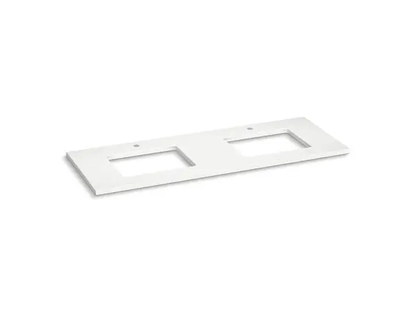 KOHLER Silestone 61" Quartz Vanity Top With Two Rectangular Cutouts - Miami White