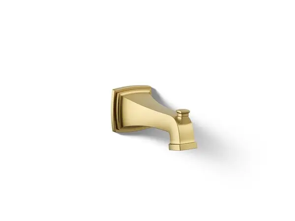 KOHLER Riff Wall-mount Bath Spout With Diverter - Vibrant Brushed Moderne Brass