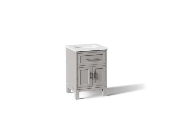KOHLER Quo 24" Bathroom Vanity Cabinet With Sink And Quartz Top - One-color