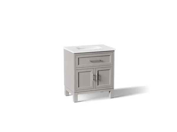 KOHLER Quo 30" Bathroom Vanity Cabinet With Sink And Quartz Top - One-color