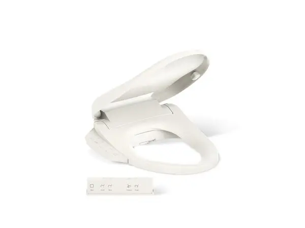 KOHLER Purewash E725 Elongated Bidet Toilet Seat With Remote Control - Biscuit